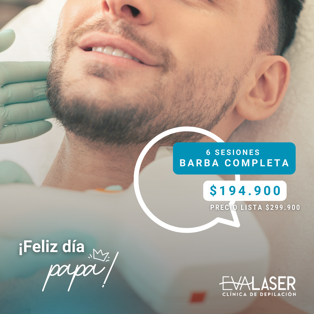 BARBA COMPLETA: 6 sesiones – Evalaser